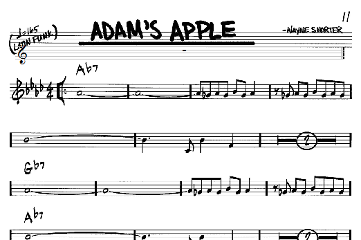 Wayne Shorter "Adam's Apple" Sheet Music Notes, Chords | Real Book ...
