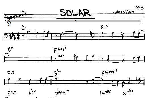 Miles Davis "Solar" Sheet Music Notes, Chords | Real Book - Melody ...