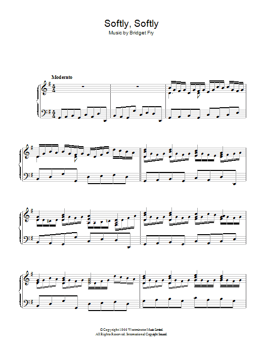 Bridget Fry "Softly, Softly" Sheet Music Notes | Download Printable PDF ...