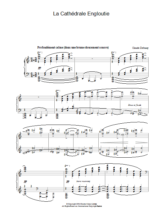 Claude Debussy "La Cathedrale Engloutie" Sheet Music & Chords | Download 6-Page Printable PDF ...