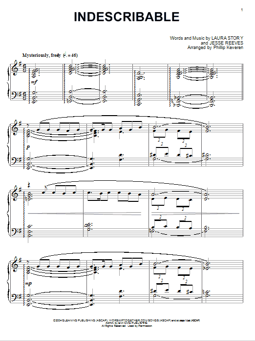 Chris Tomlin "Indescribable" Sheet Music Notes, Chords | Piano Download ...