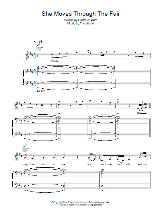 Hayley Westenra "She Moves Through The Fair" Sheet Music Notes ...