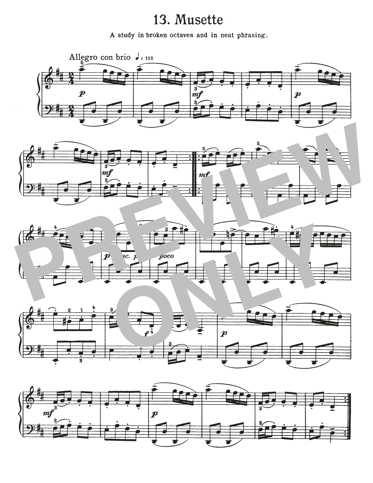 Johann Sebastian Bach "Musette In D Major, BWV Appendix 126" Sheet ...