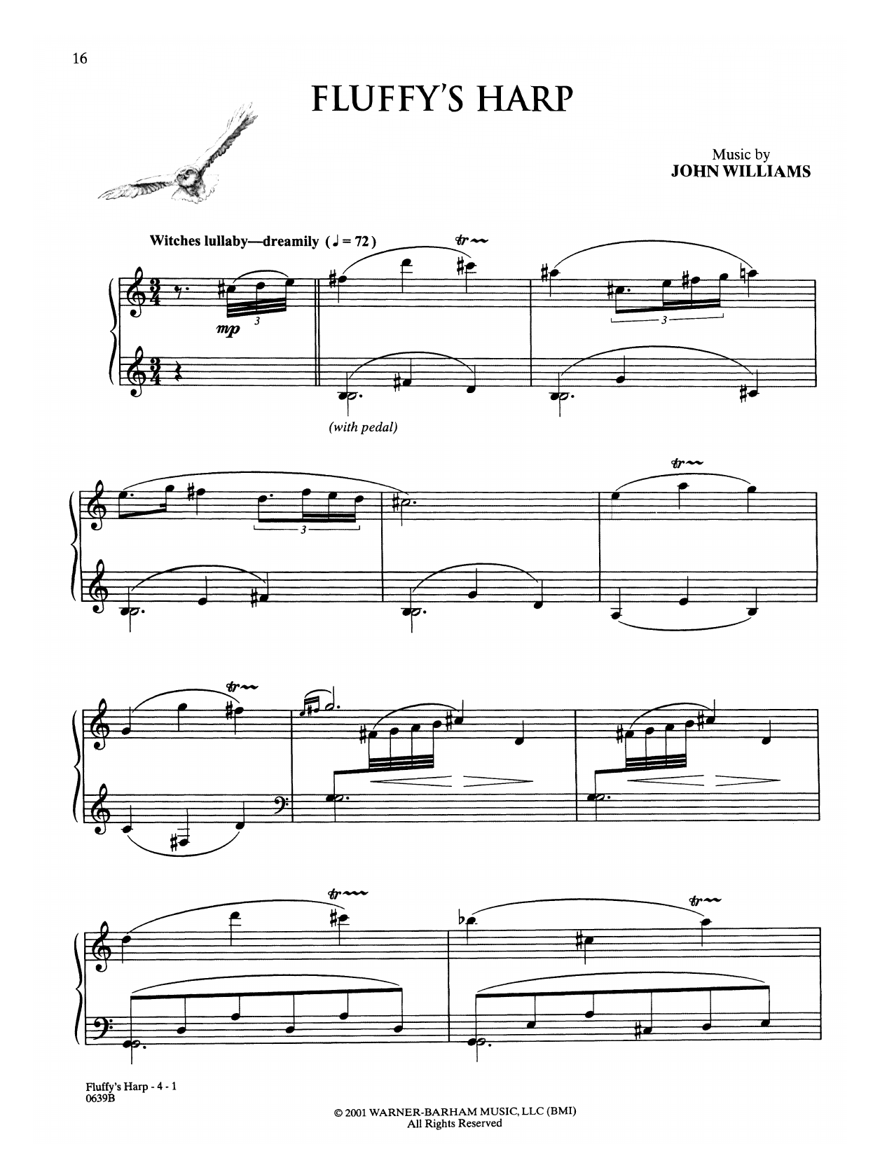 John Williams "Fluffy's Harp (from Harry Potter)" Sheet Music Notes ...