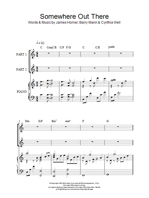 Linda Ronstadt & James Ingram "Somewhere Out There (arr. Rick Hein ...