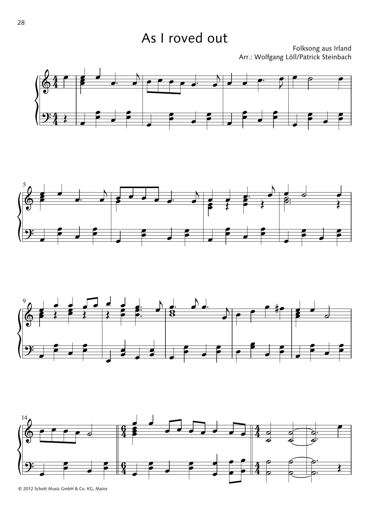 Patrick Steinbach "As I roved out" Sheet Music Notes | Download ...