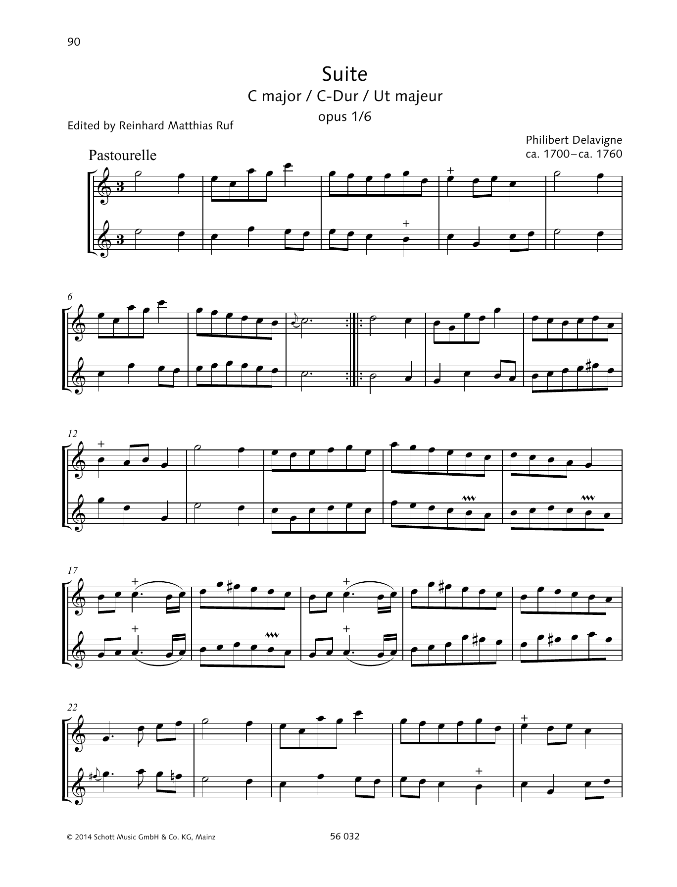 Reinhard Matthias Ruf "Suite C Major" Sheet Music Notes | Download ...