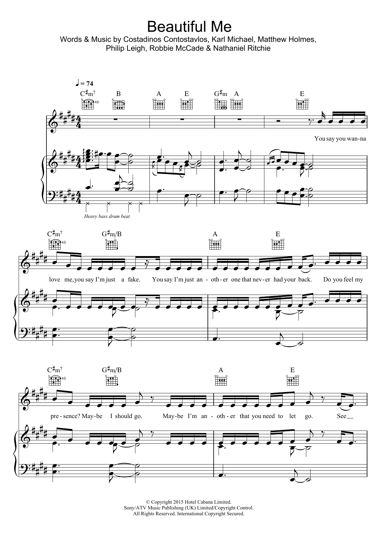 Dappy "Beautiful Me" Sheet Music & Chords | Download 6-Page Printable ...