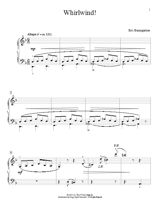 Eric Baumgartner "Whirlwind!" Sheet Music & Chords | Download 3-Page ...
