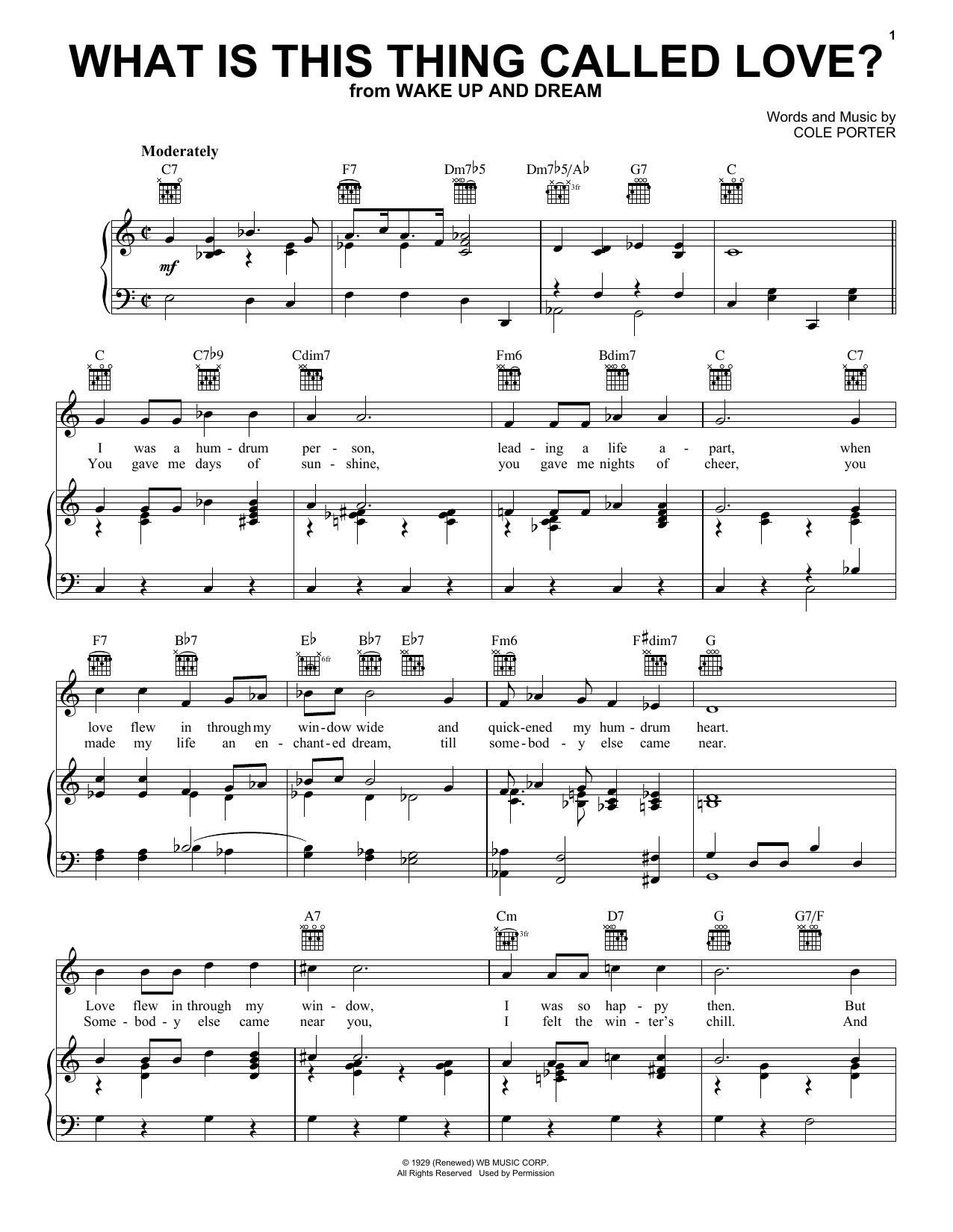 Frank Sinatra What Is This Thing Called Love Sheet Music Notes 