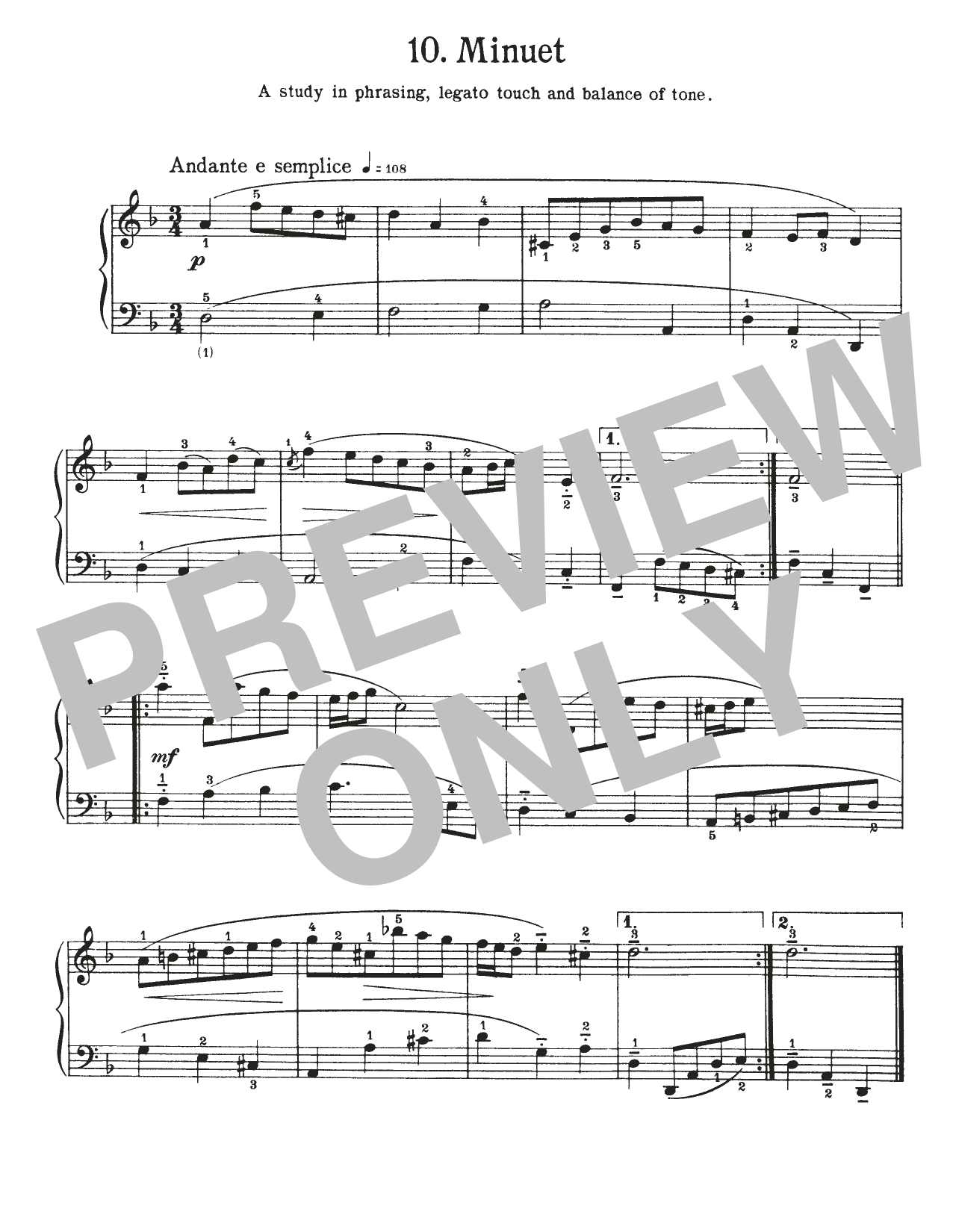 Johann Sebastian Bach "Minuet In D Minor, BWV Appendix 132" Sheet Music & Chords | Download 1 ...