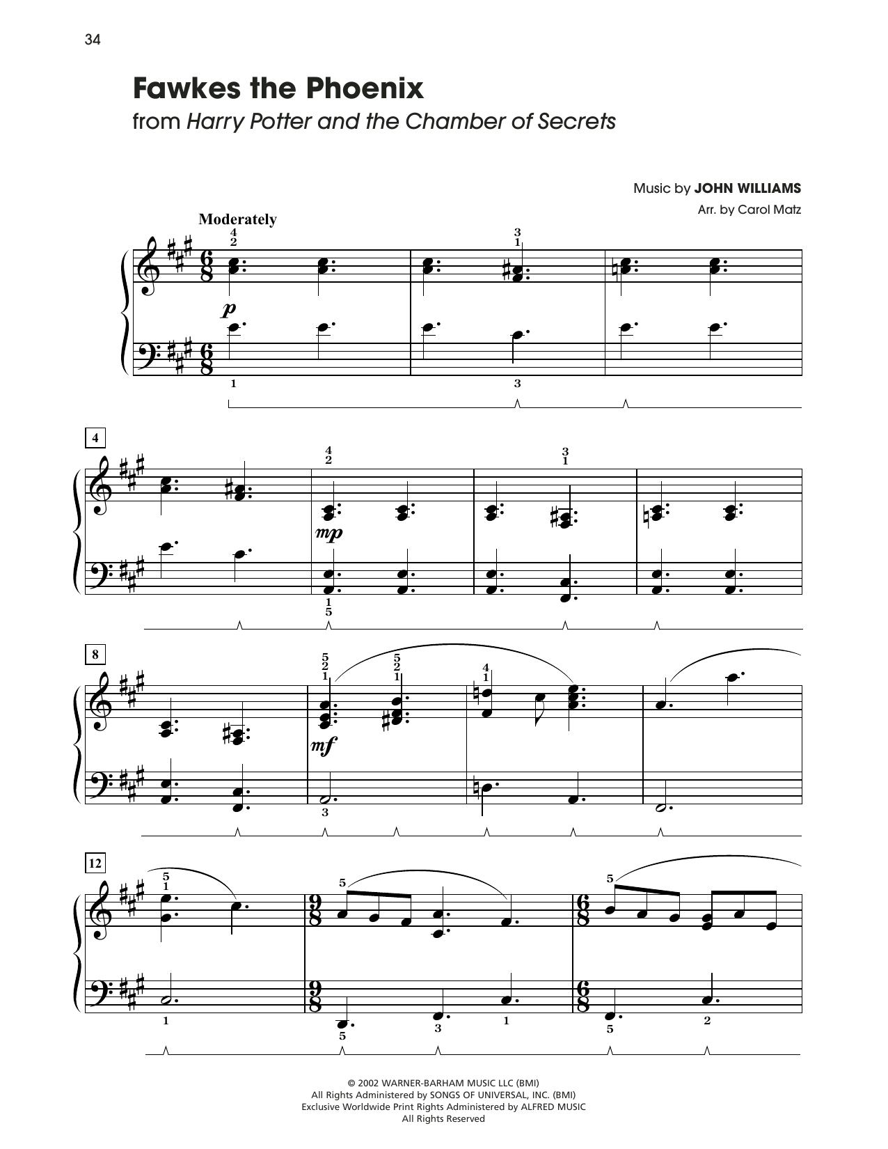 John Williams "Fawkes The Phoenix (from Harry Potter) (arr. Carol Matz ...