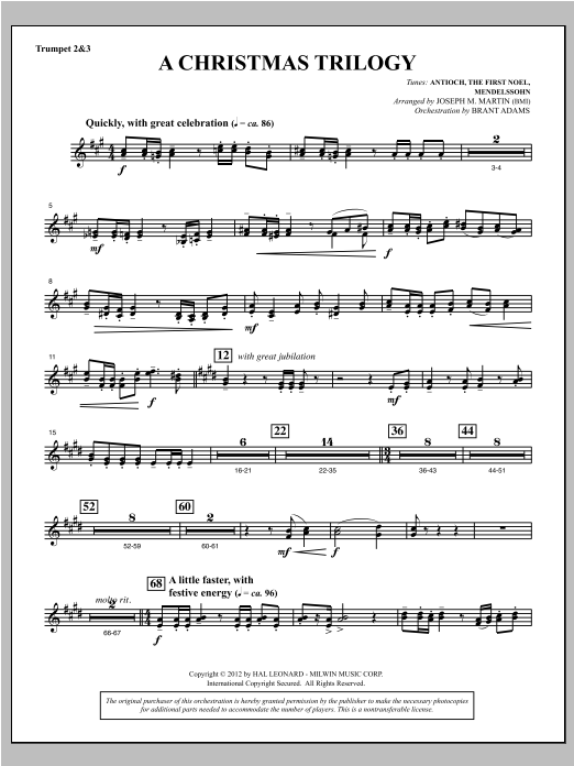 Christmas Flute And Trumpet Notes