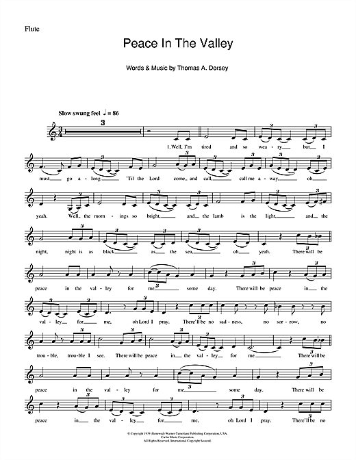 Peace In The Valley Guitar Chords