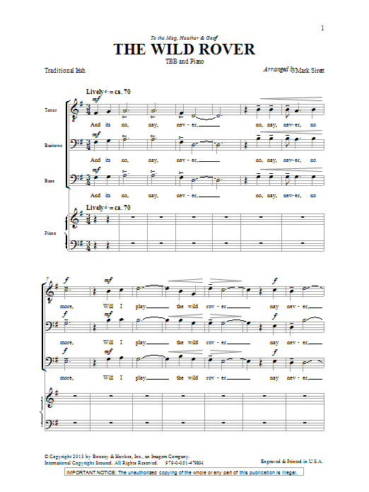 Mark Sirett "The Wild Rover" Sheet Music & Chords | Download 14-Page ...