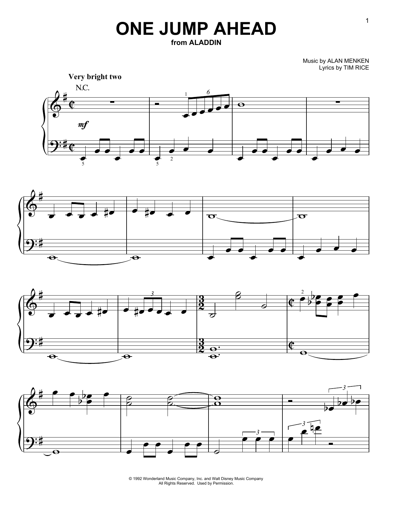Mena Massoud "One Jump Ahead (from Disney's Aladdin)" Sheet Music Notes ...
