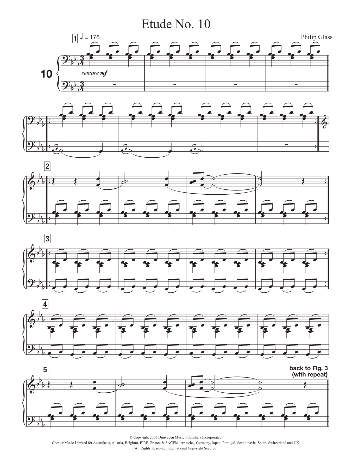Philip Glass "Etude No. 10" Sheet Music Notes | Download Printable PDF ...