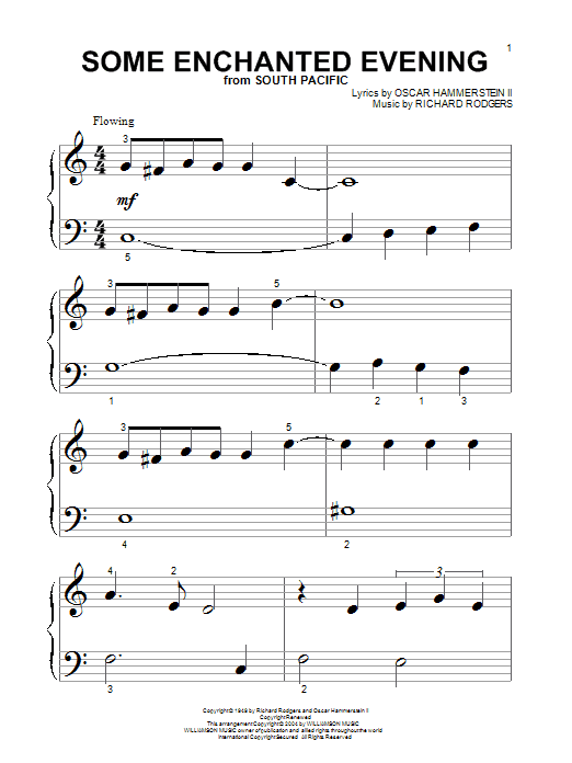 Rodgers & Hammerstein "Some Enchanted Evening" Sheet Music & Chords ...