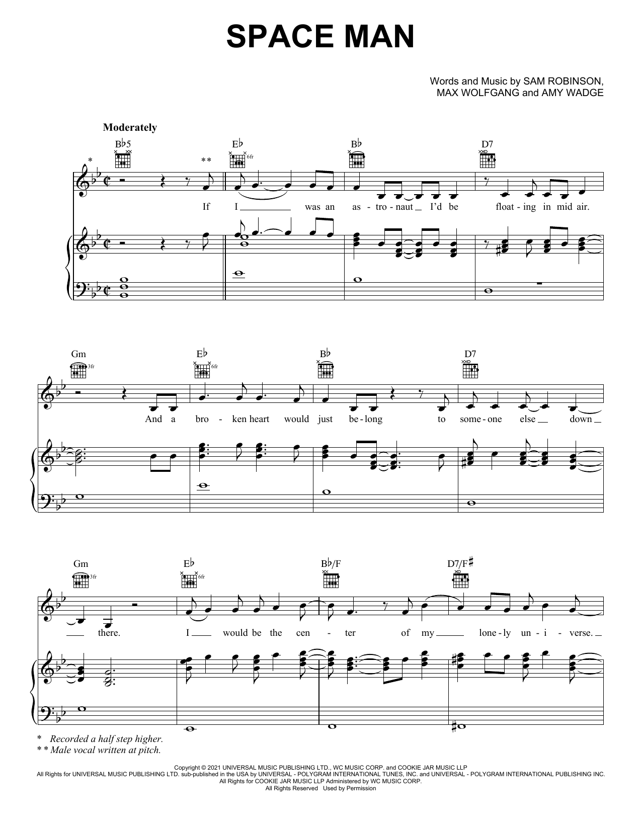Sam Ryder "SPACE MAN" Sheet Music & Chords | Download 6-Page Printable ...