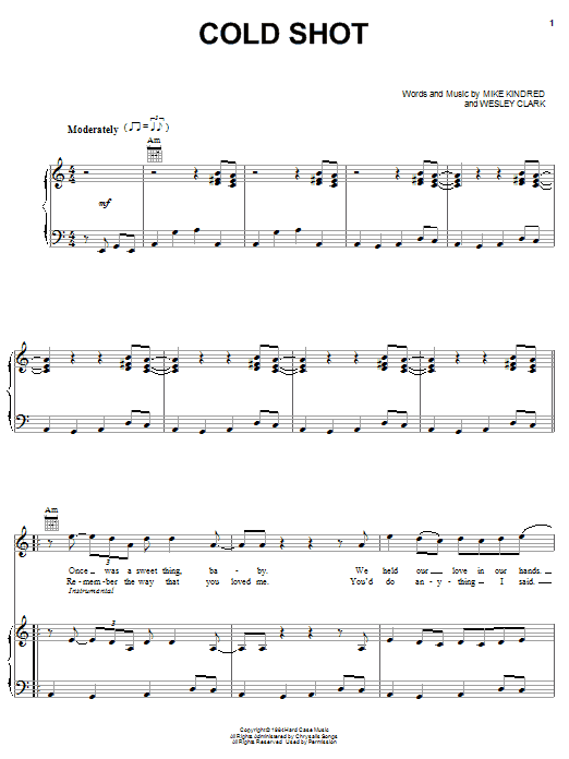 Stevie Ray Vaughan "Cold Shot" Sheet Music & Chords | Download 2-Page ...
